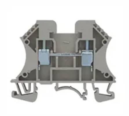 Deca DIN rail terminal block 2x 4mm2 gray - Partco.shop