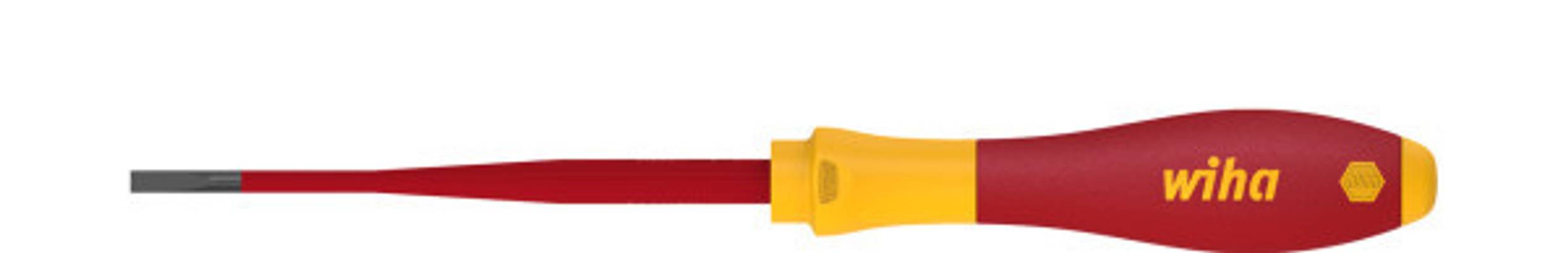 1000V INSULATED SCREWDRIVER SLOTTED TIP 3,5mm 100/204mm slimFix ...
