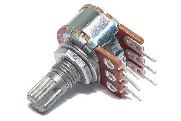 PCB POTENTIOMETER STEREO 6mm SPLIT SHAFT LIN 100kohm - Partco.shop