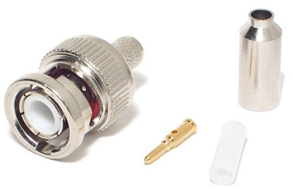 BNC CONNECTOR MALE CRIMP RG174 - Partco.shop