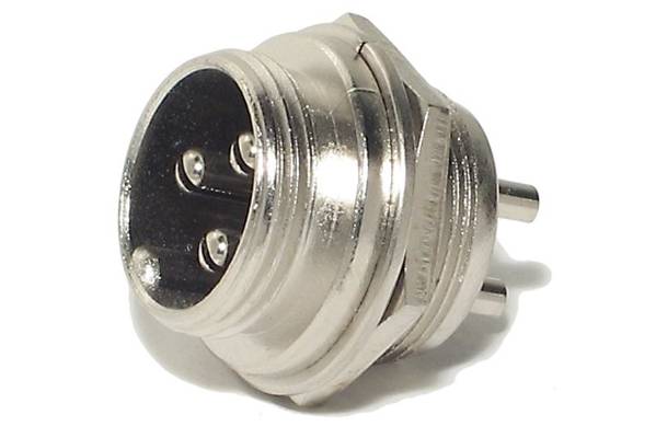 MIC CONNECTOR 3-PIN PANEL MOUNTSOCKET - Partco.shop